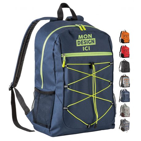 Sac à dos polyester personnalisable - Marquage inclus - Délai rapide